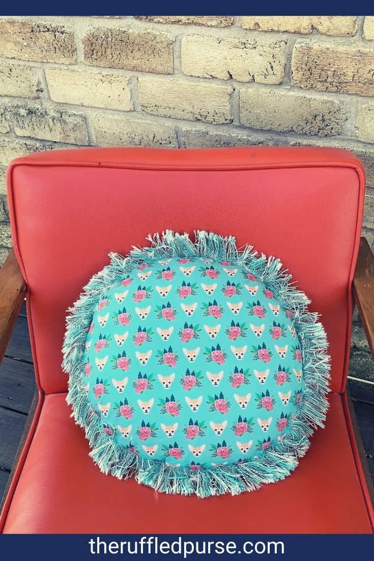 Sew a Round Pillow Cover with Fringe Trim - The Ruffled Purse®