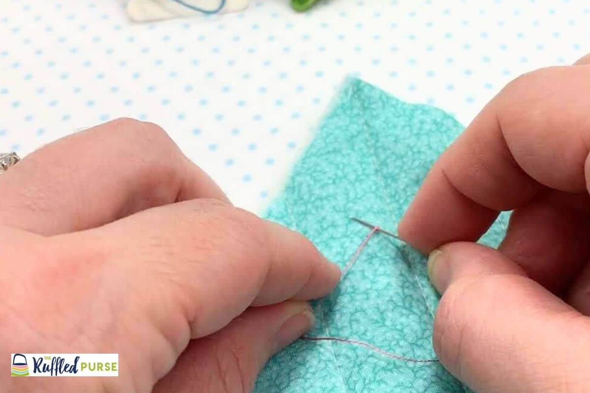 How to Finish a Stitch in Hand Sewing - The Ruffled Purse®