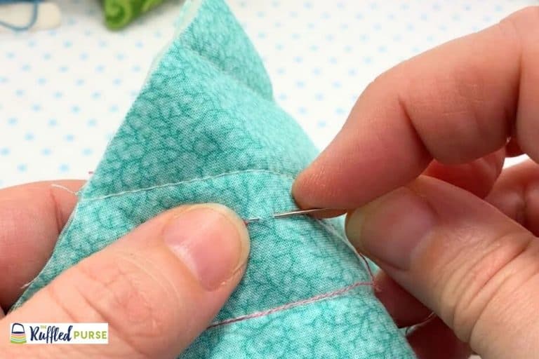 How to Finish a Stitch in Hand Sewing - The Ruffled Purse®
