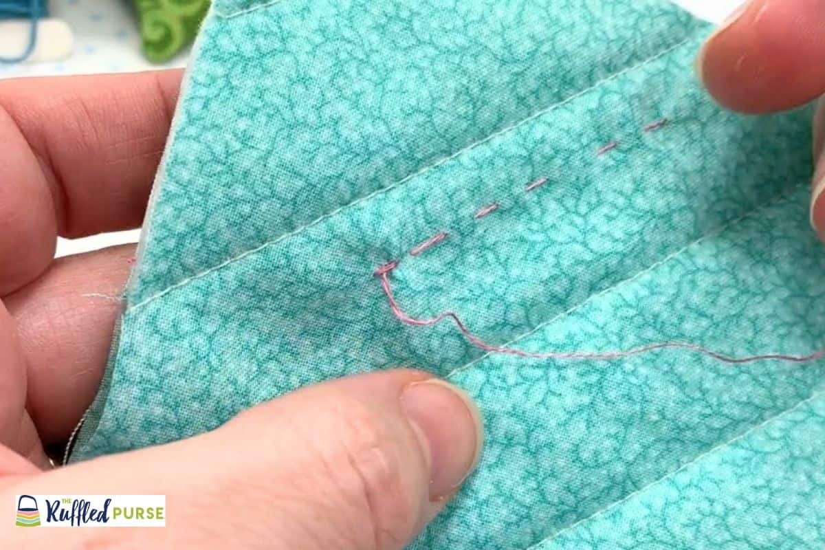 How to Finish a Stitch in Hand Sewing - The Ruffled Purse®