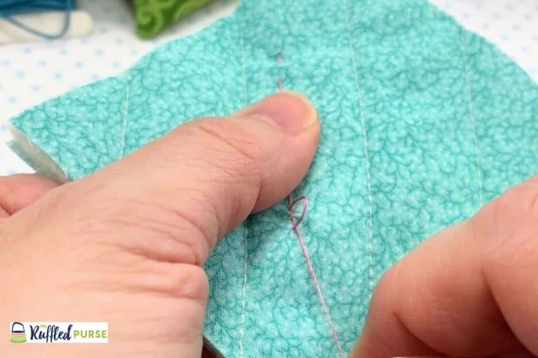 How to Finish a Stitch in Hand Sewing - The Ruffled Purse®