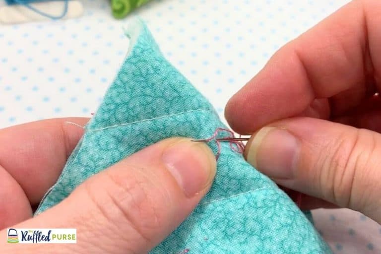 How to Finish a Stitch in Hand Sewing - The Ruffled Purse®