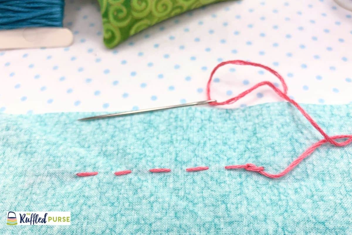 How to Finish a Stitch in Hand Sewing - The Ruffled Purse®