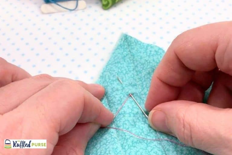 How to Finish a Stitch in Hand Sewing - The Ruffled Purse®