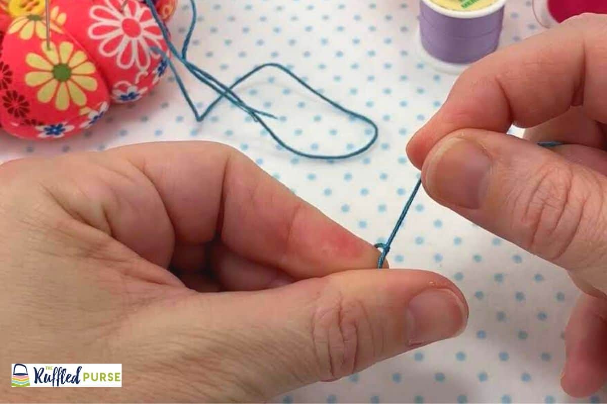 3 Ways to Tie a Knot in Thread - The Ruffled Purse®