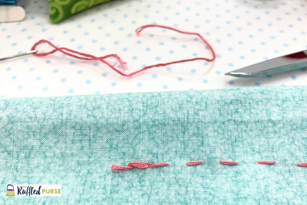 How to Finish a Stitch in Hand Sewing - The Ruffled Purse®