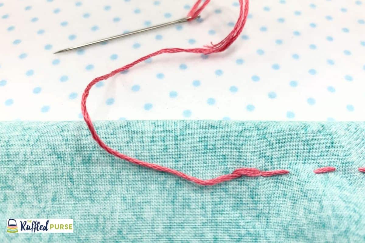 How to Finish a Stitch in Hand Sewing - The Ruffled Purse®