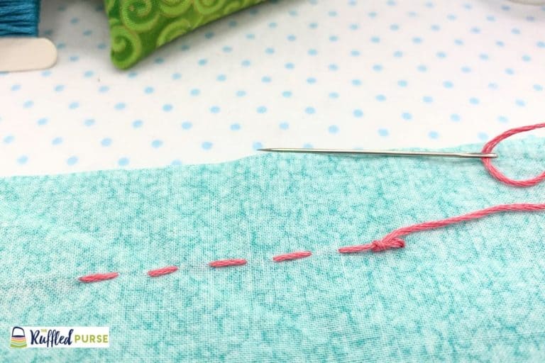 How to Finish a Stitch in Hand Sewing - The Ruffled Purse®