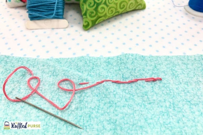 How to Finish a Stitch in Hand Sewing - The Ruffled Purse®