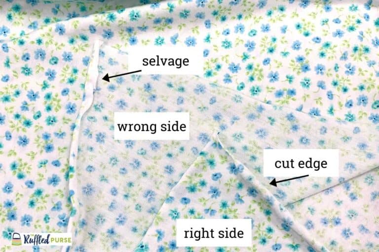 Right Side vs. Wrong Side of Fabric - The Ruffled Purse®