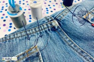 How to Fix a Hole in the Back Pocket of Jeans - The Ruffled Purse®