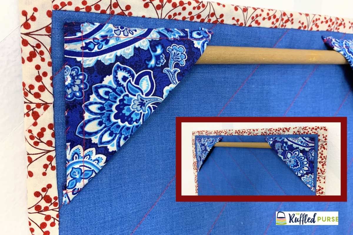 Hang Quilts with Triangles - The Ruffled Purse®
